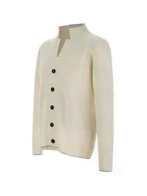 Eleventy Ribbed-trim Button-up Cardigan