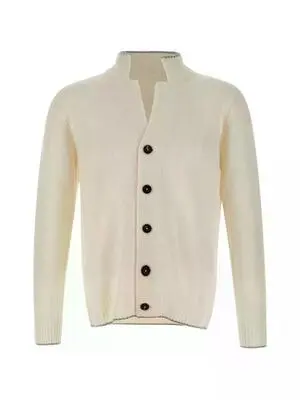 Eleventy Wool Button-up Cardigan - Neutrals