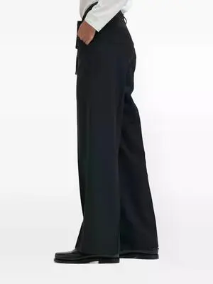 Peserico Belted Pressed-crease Trousers - Black