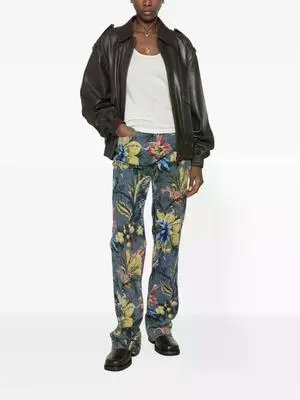 Etro Floral-print Jeans - Blue