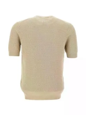 FILIPPO DE LAURENTIIS Interwoven Cotton Short Sleeve Sweater