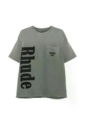 Rhude Logo-print Pocket T-shirt - Green