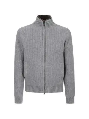 Herno Ribbed-knit Wool Cardigan