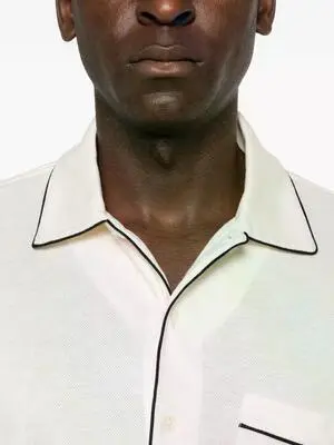 TOM FORD Piped-trim Long-sleeved Polo Shirt