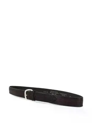 ALBERTO LUTI Woven-effect Leather Belt
