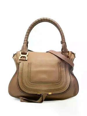 Chloé Medium Leather Marcie Satchel - Brown