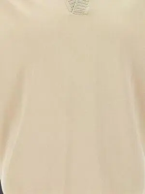 FILIPPO DE LAURENTIIS Skipper Ribbed-trim Polo Colar T-shirt - Neutrals