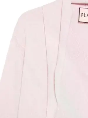 Plan C Scarf-detail V-neck Sweater - Pink
