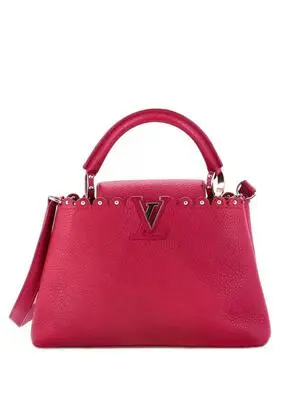 LOUIS VUITTON Capucines Bag Leather With Embellished Detail Bb Shoulder Bag - Pink