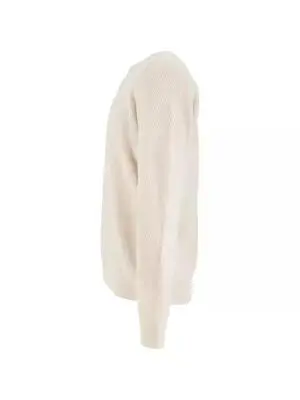 Peserico Textured-knit Sweater - White