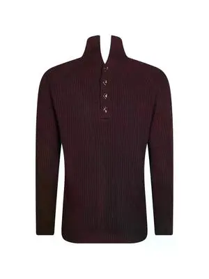 DONDUP Embellished-button Ribbed-knit Sweater