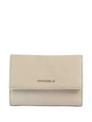 COCCINELLE Medium Metallic Soft Grained Wallet - Neutrals