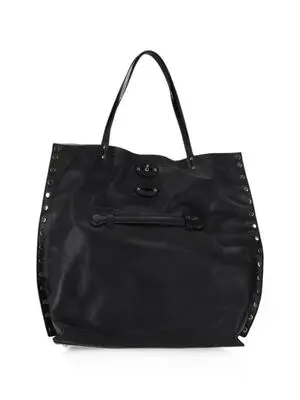 ZANELLATO Stud-embellished Leather Tote Bag