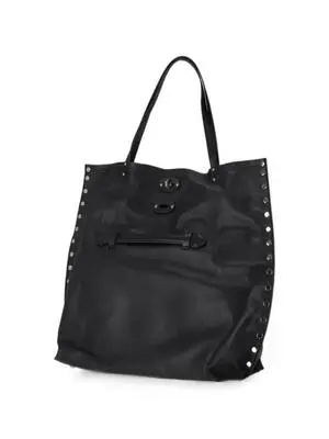 ZANELLATO Stud-embellished Leather Tote Bag