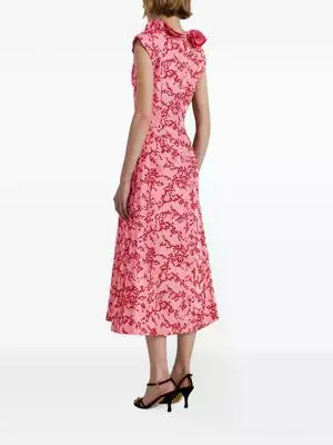 Alberta Ferretti Floral-print Ruffled Midi Dress