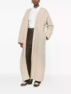 RUOHAN Raas Collarless Open-front Coat