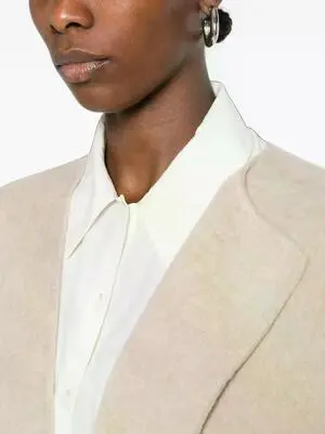 RUOHAN Raas Collarless Open-front Coat