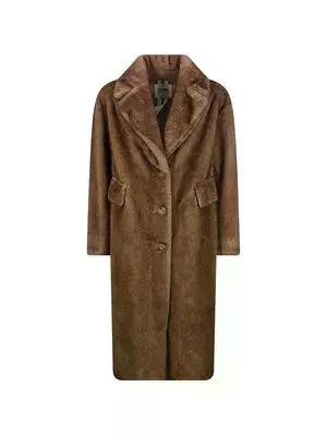 SWORD 6644 Single-breasted Faux-fur Coat