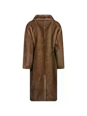 SWORD 6644 Single-breasted Faux-fur Coat