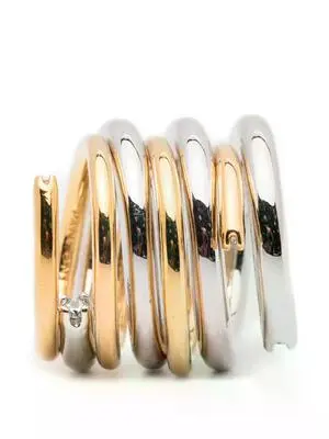 PANCONESI Orbit Spiral-effect Two-tone Rings