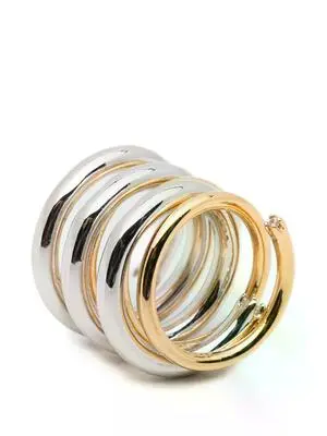 PANCONESI Orbit Spiral-effect Two-tone Rings