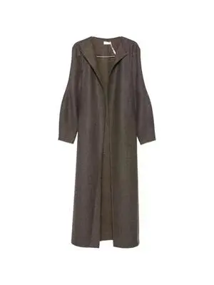 RUOHAN Perim Notched-lapels Open-front Coat - Brown