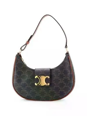 Celine Ava Triomphe Bag Triomphe Coated Canvas Shoulder Bag - Brown