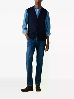 HACKETT LONDON Button-up Knitted Vest