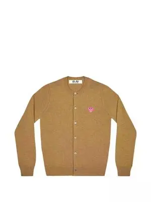 Play Comme Des Garcon Heart-patch Cardigan