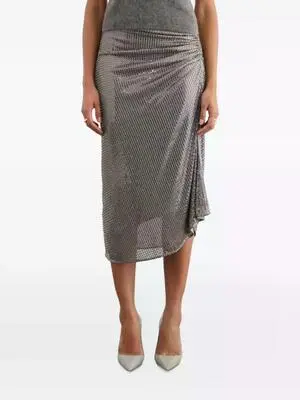 TOCCIN Raelynn Sequin-embellished Draped Skirt