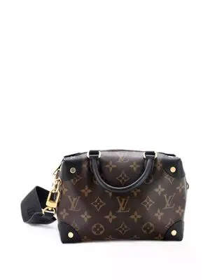 LOUIS VUITTON Monogram Canvas Petite Malle Souple Handbag - Black
