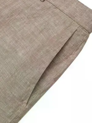 UNITY Linen-blend Pressed-crease Shorts - Neutrals