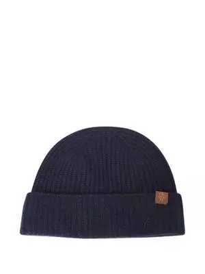 Eleventy Ribbed-knit Beanie Hat - Blue