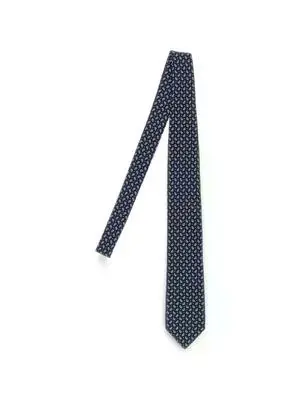 Brioni Micro-paisley Polka-dot Neck Ties - Blue