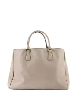 Prada Saffiano Leather Open Tote Bag - Grey