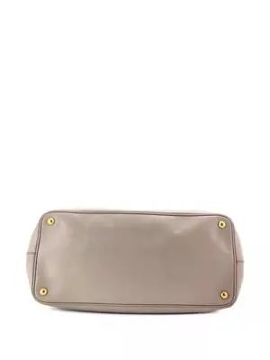 Prada Saffiano Leather Open Tote Bag - Grey