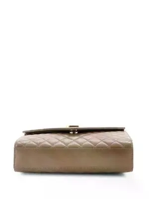 Saint Laurent Classic Monogram Envelope Satchel Mixed Matelasse Leather Medium Shoulder Bag