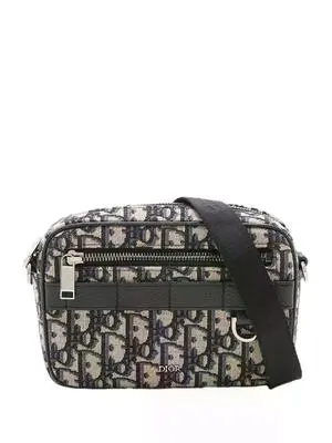 Dior 2000-2026 Oblique Canvas Safari Crossbody Bag - Blue