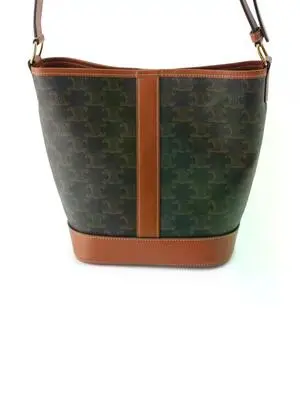 Celine 2019-2026 Small Triomphe Coated Canvas Bucket Bag
