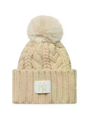 New Era Cable-knit Pompom Beanie Hat - Neutrals