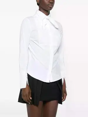 Elisabetta Franchi Pussy-bow Long-sleeve Shirt
