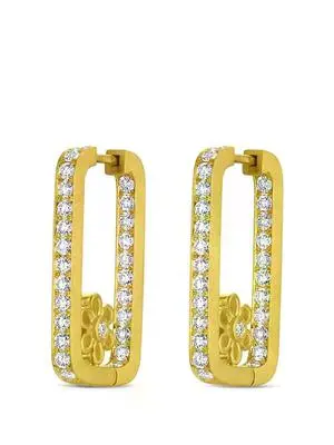 LEIGH MAXWELL Diamond Flower Hoop Earrings
