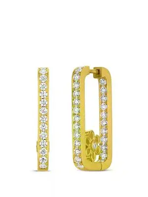 LEIGH MAXWELL Diamond Flower Hoop Earrings