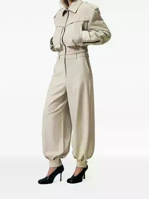 POTAMY Square-toe Leather Pumps