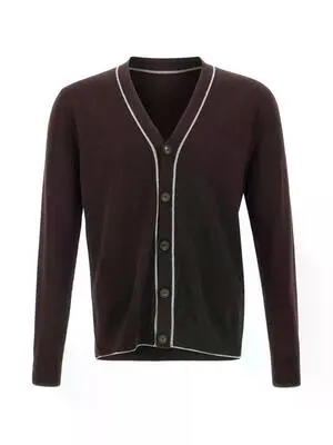 Eleventy Piping-detail Ribbed-trim Cardigan