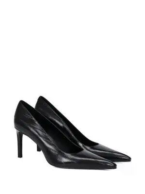 POTAMY Pointed-toe Leather Pumps - Black