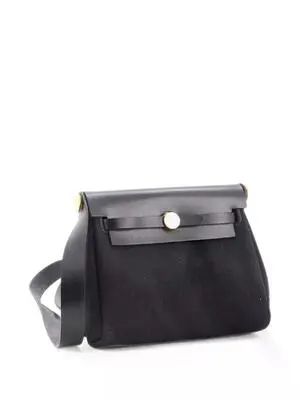 Hermès Herbag Zip Toile And Leather 20 Shoulder Bag