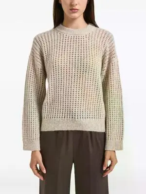 Peserico Sequin-embellished Open-knit Sweater