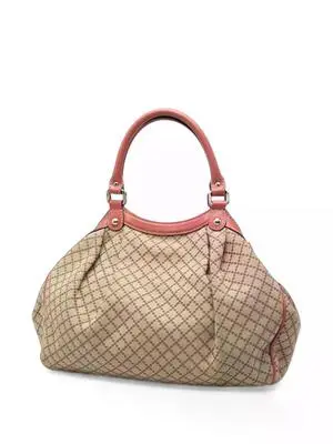 Gucci 2000-2015 Medium Diamante Canvas Sukey Tote Bag - Neutrals