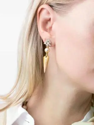 PARULINA Diamond And Pearl Detachable Earrings
